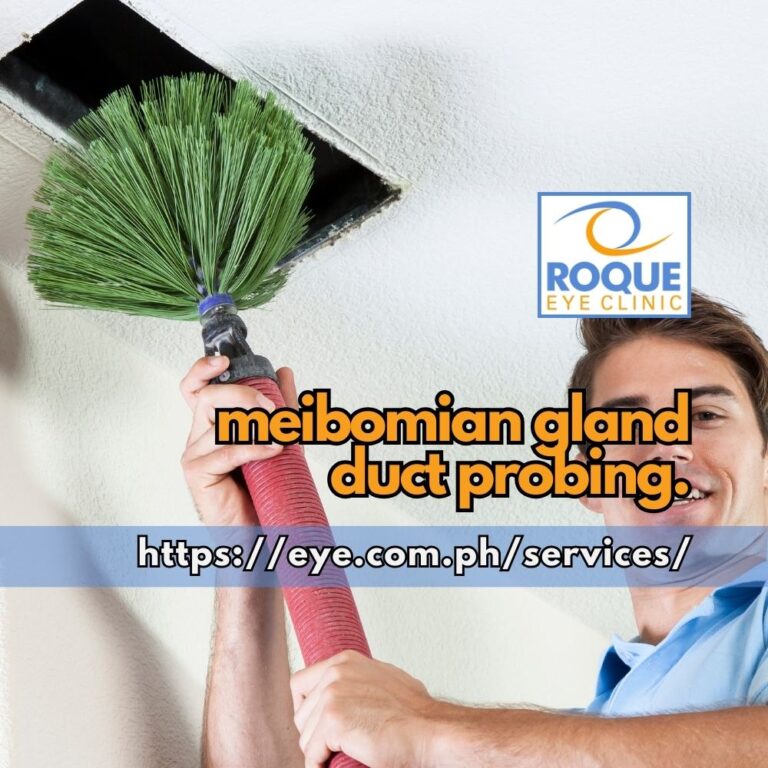 Meibomian gland duct probing - ROQUE Eye Clinic | Eye.com.ph